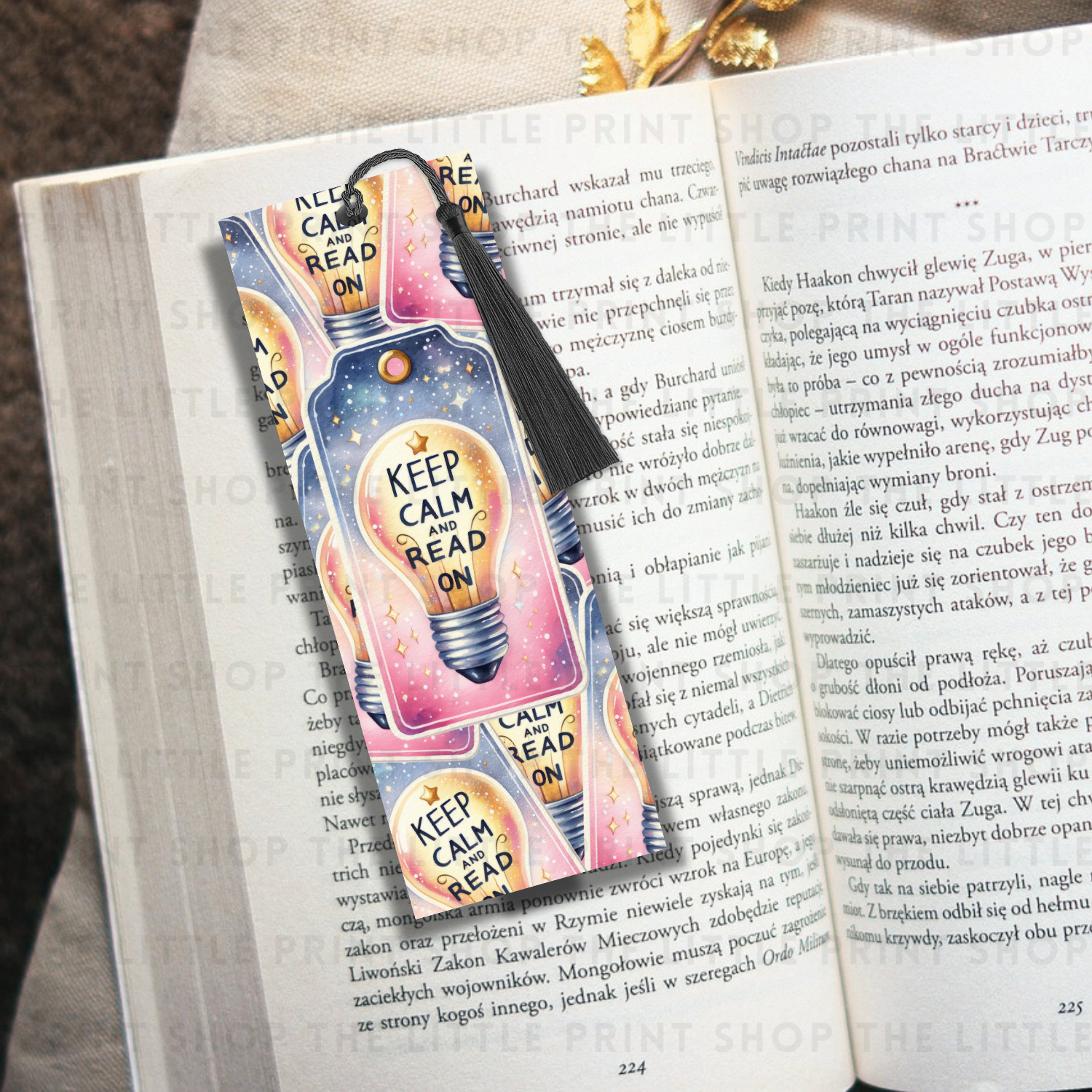 Keep Calm & Read On - UV DTF 14cm x 5cm Bookmark Decal – Little Print Shop