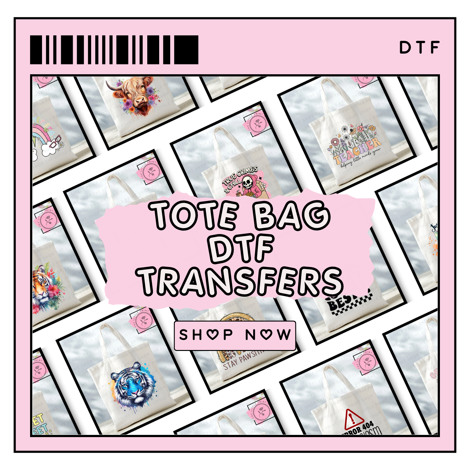 DTF - Tote Bag Transfers – Little Print Shop