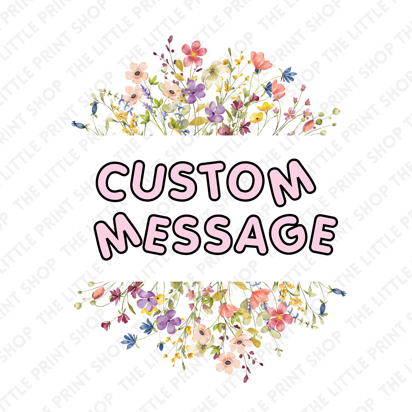 Spring Floral Border - Custom Message - UV DTF 4 inch Decals – Little ...