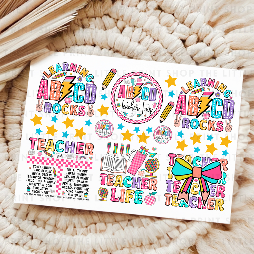 ABCD - UV DTF A4 Decal Sheet – Little Print Shop