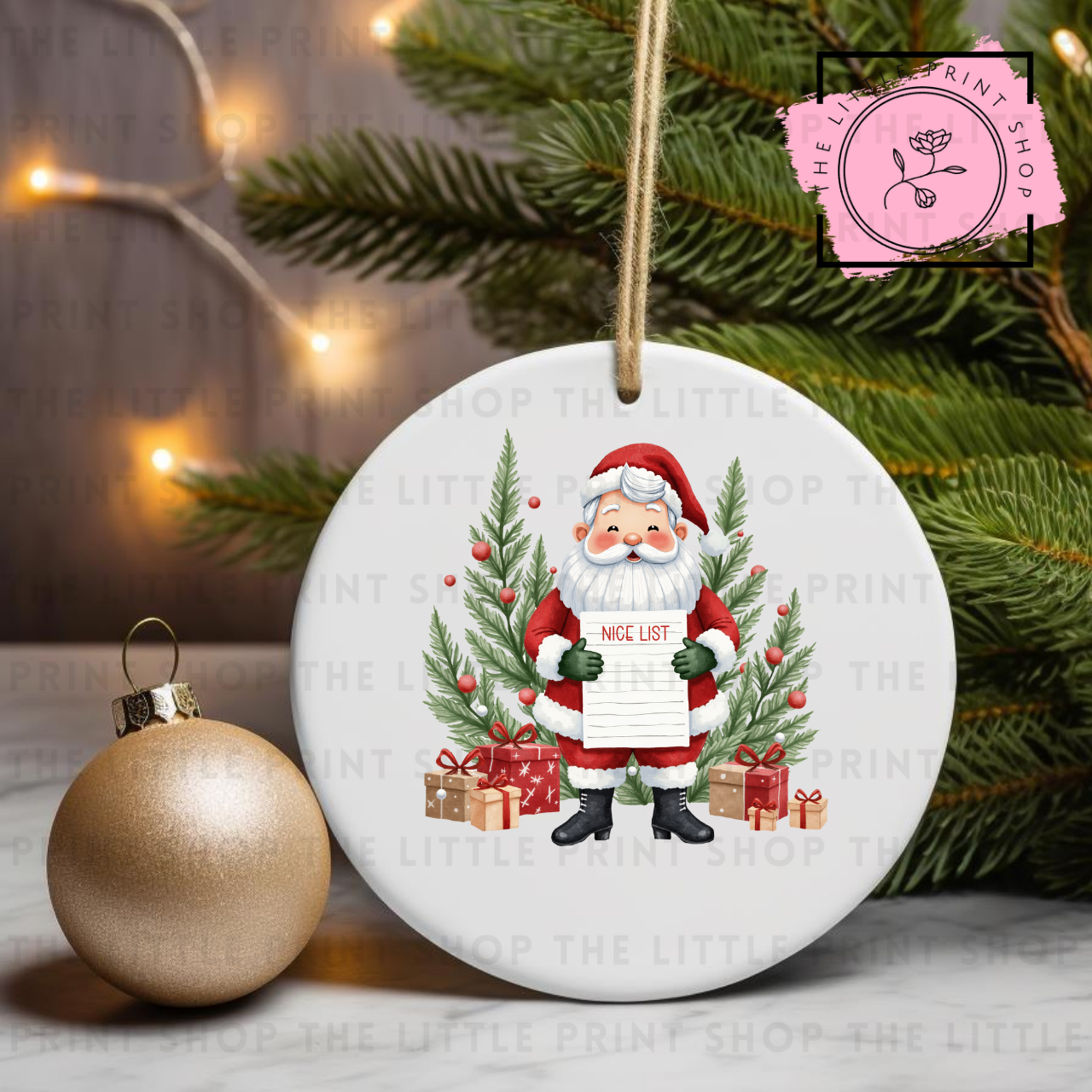 Santa's Nice List - UV DTF Bauble Decal – Little Print Shop
