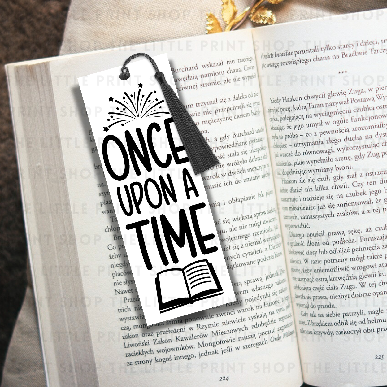 Once Upon A Time - UV DTF 14cm x 5cm Bookmark Decal – Little Print Shop