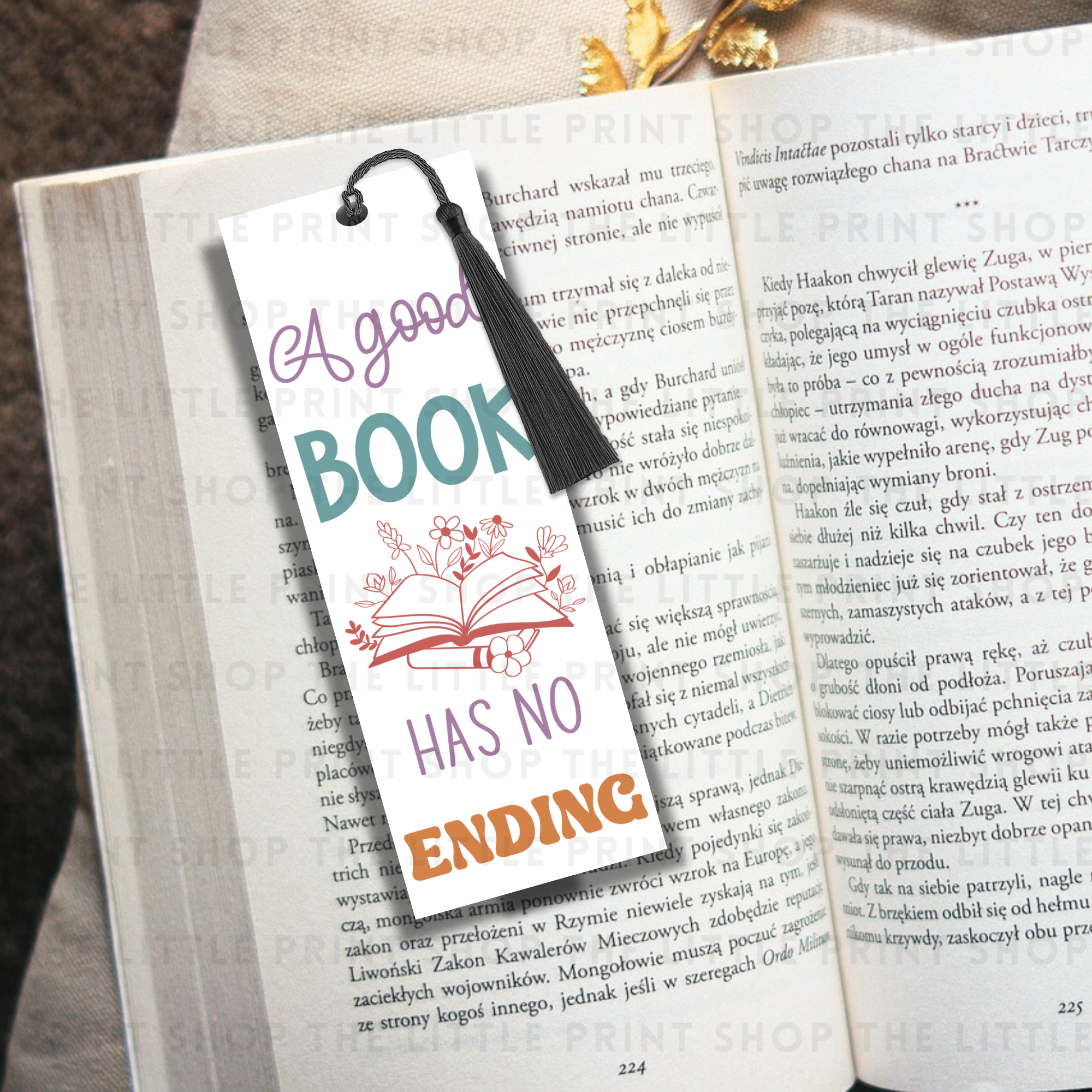 No Ending - UV DTF 14cm x 5cm Bookmark Decal – Little Print Shop