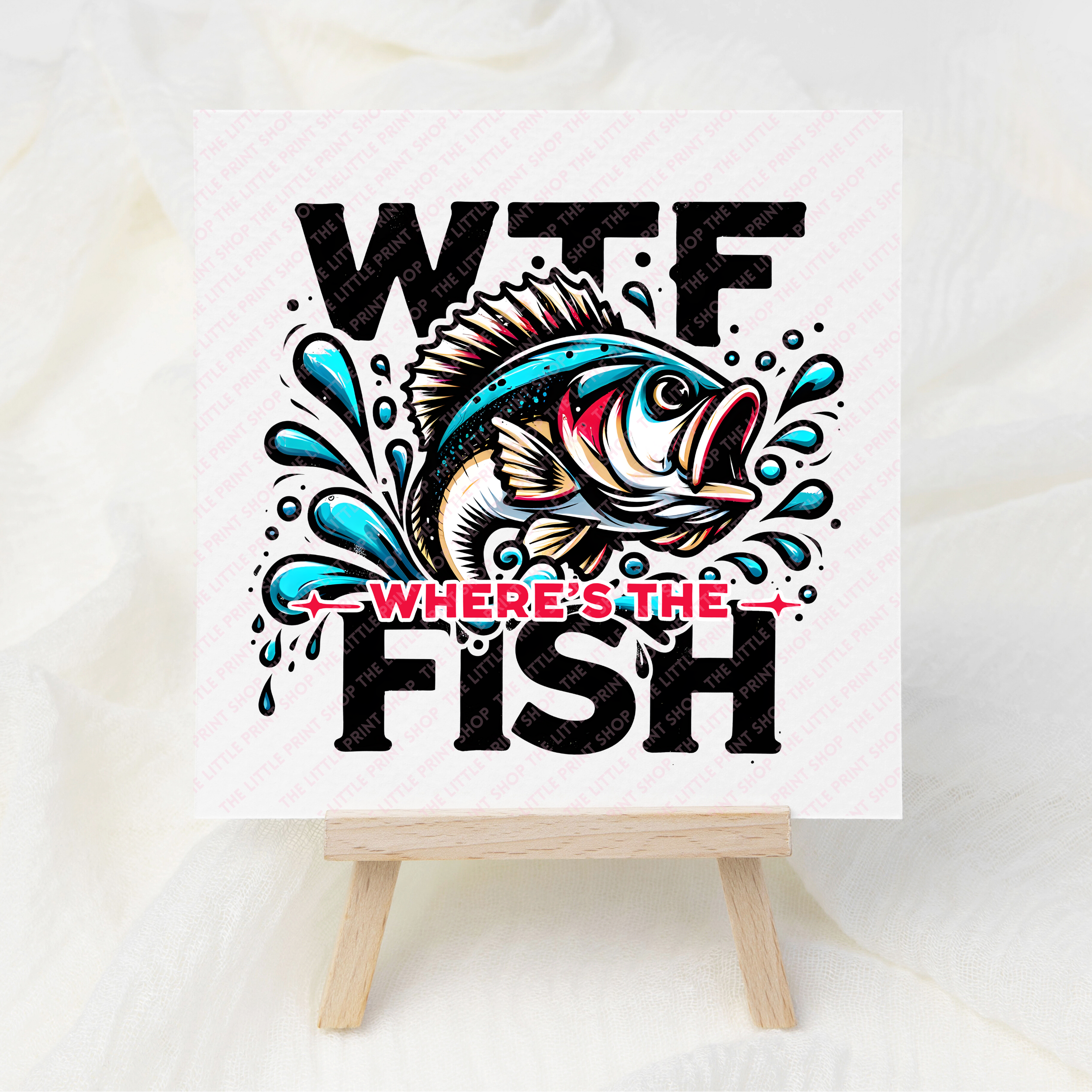 Where's The Fish - UV DTF 3 inch Decals – Little Print Shop