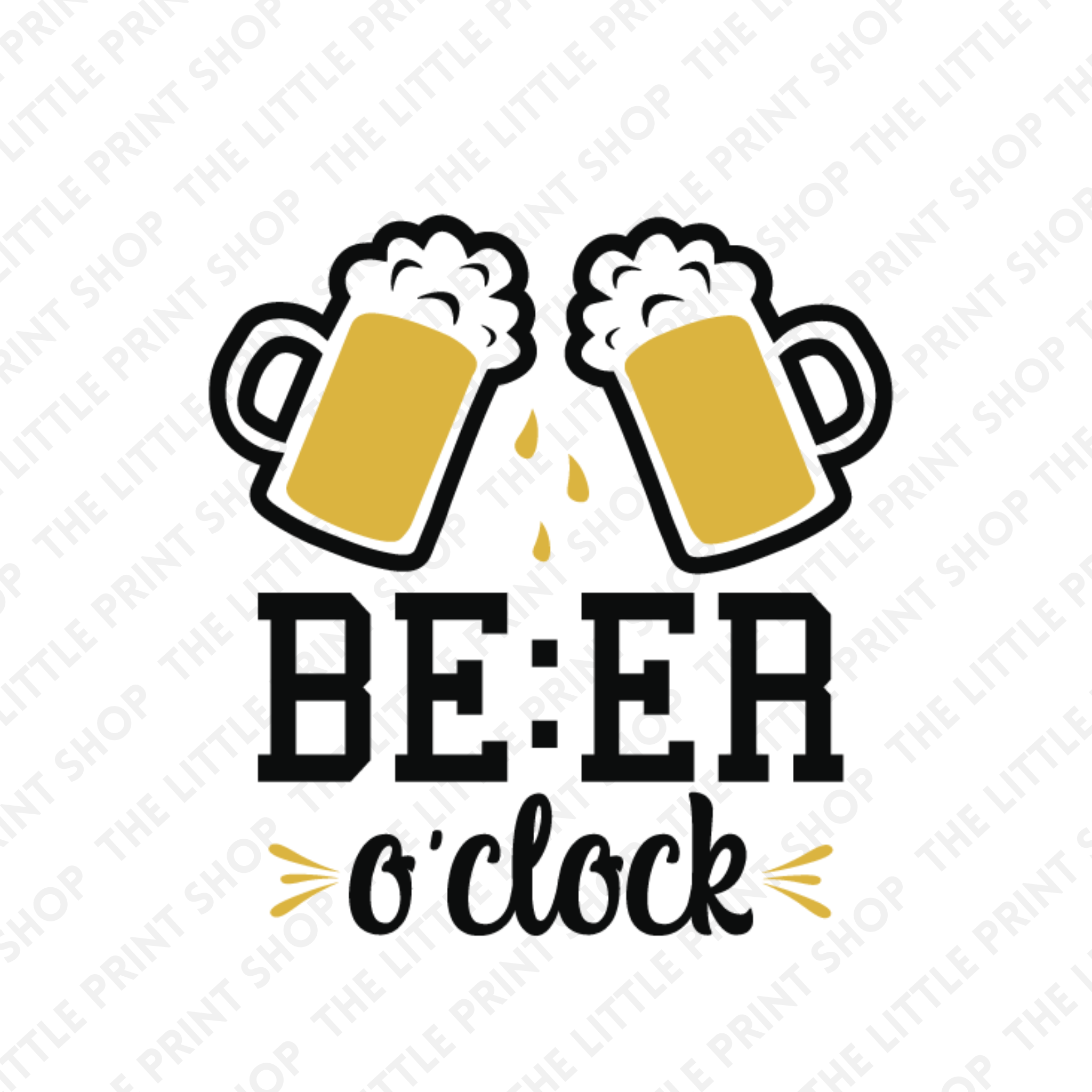 Beer O'Clock - UV DTF 3 inch Decals – Little Print Shop