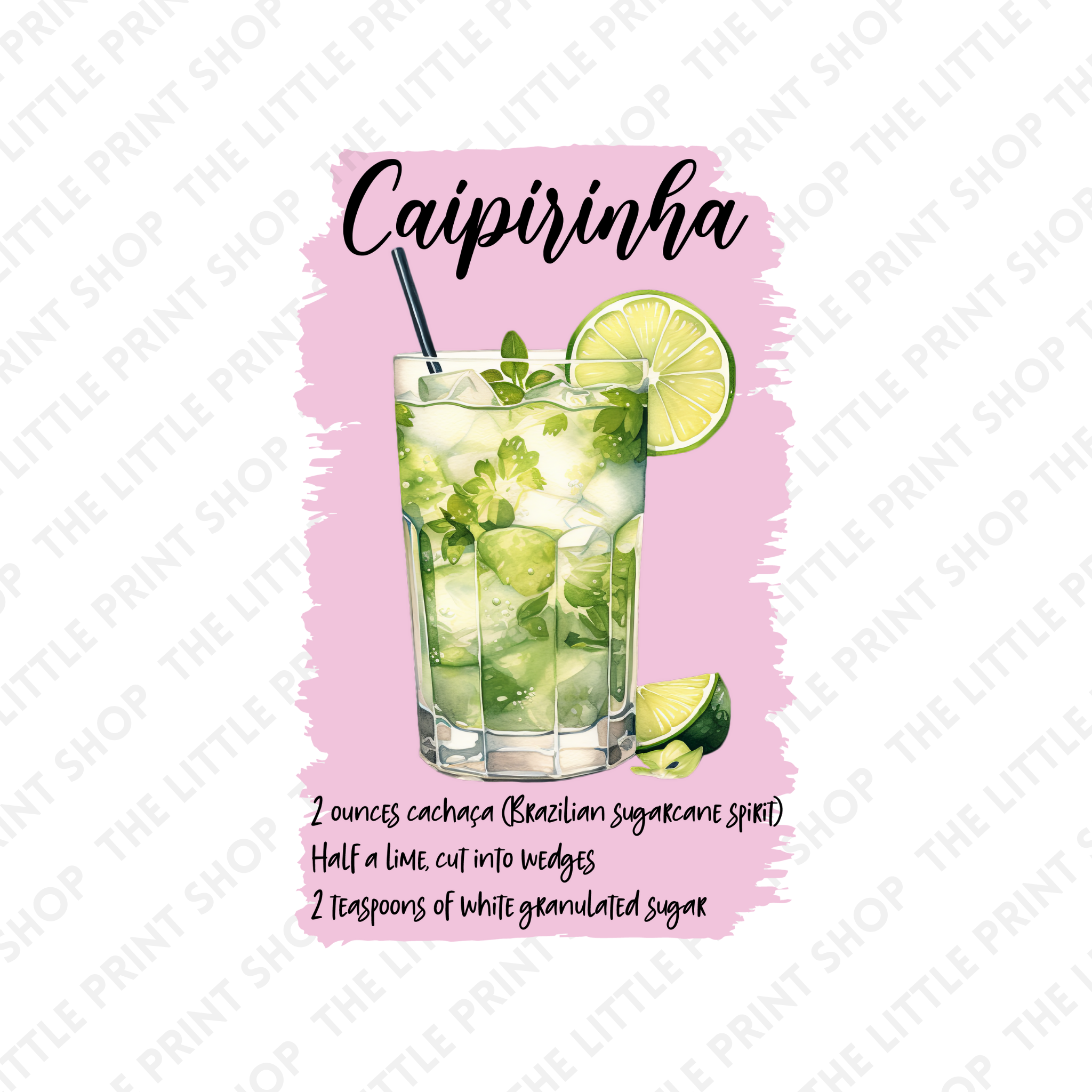 Caipirinha- UV DTF 3 inch Decals – Little Print Shop