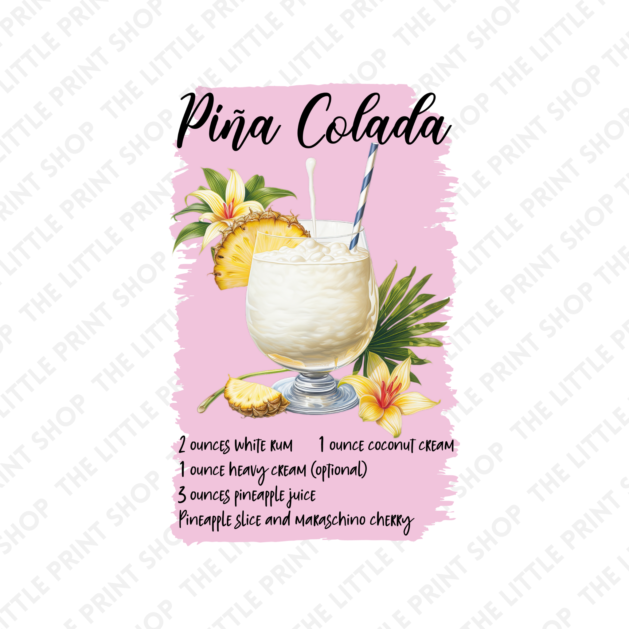 Pina Colada - UV DTF 3 inch Decals – Little Print Shop