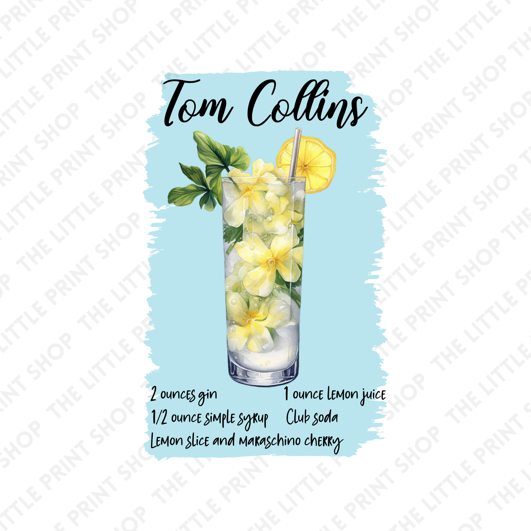 Tom Collins - UV DTF 3 inch Decals – Little Print Shop