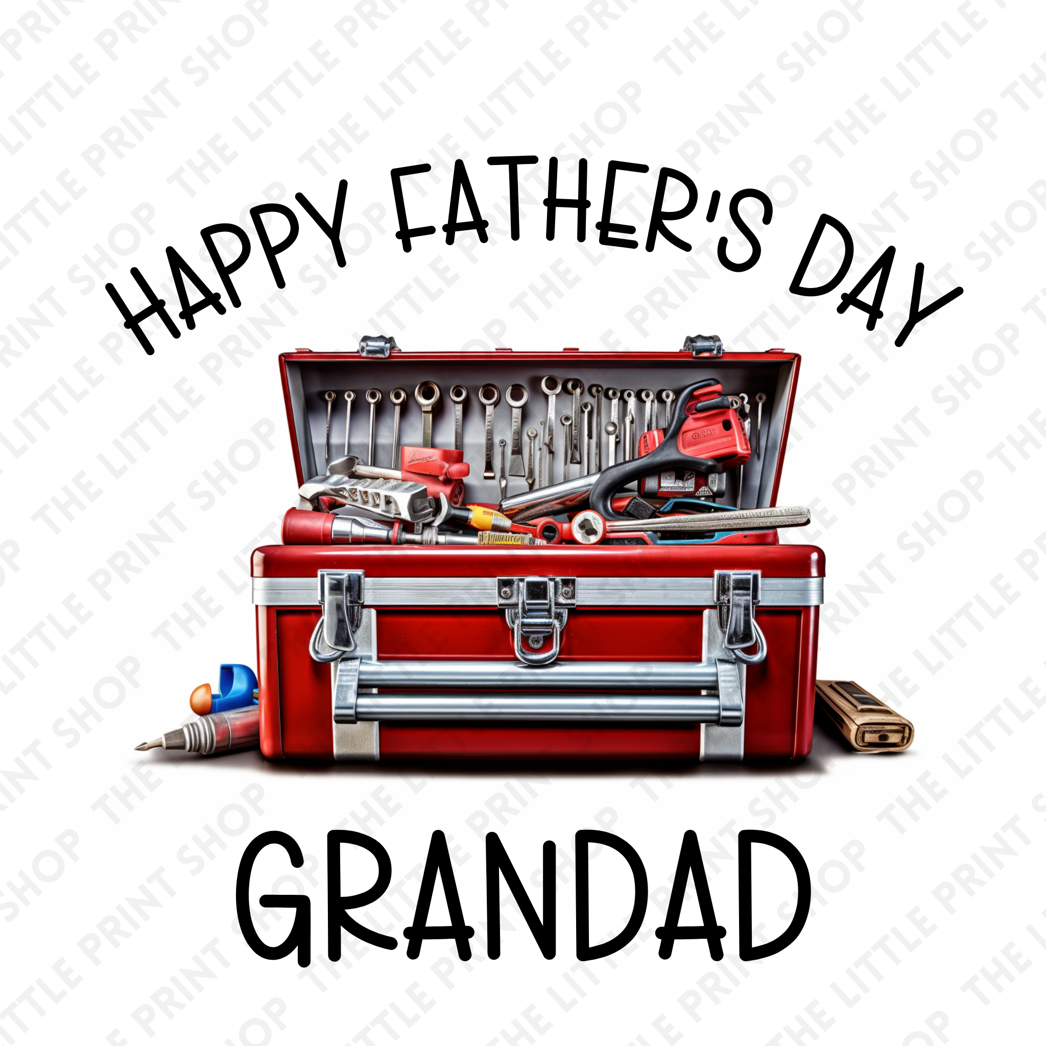 Father's Day Red Tool Box - Grandad - UV DTF 3 inch Decals – Little ...