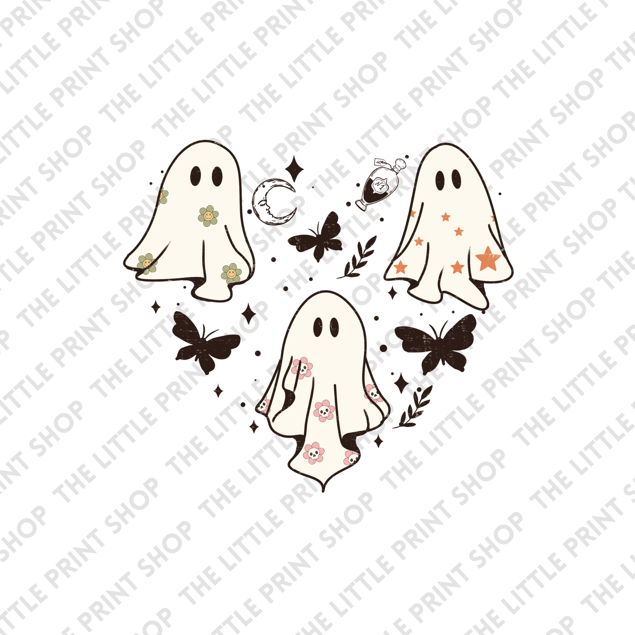 Ghosts - UV DTF 3inch Decal – Little Print Shop
