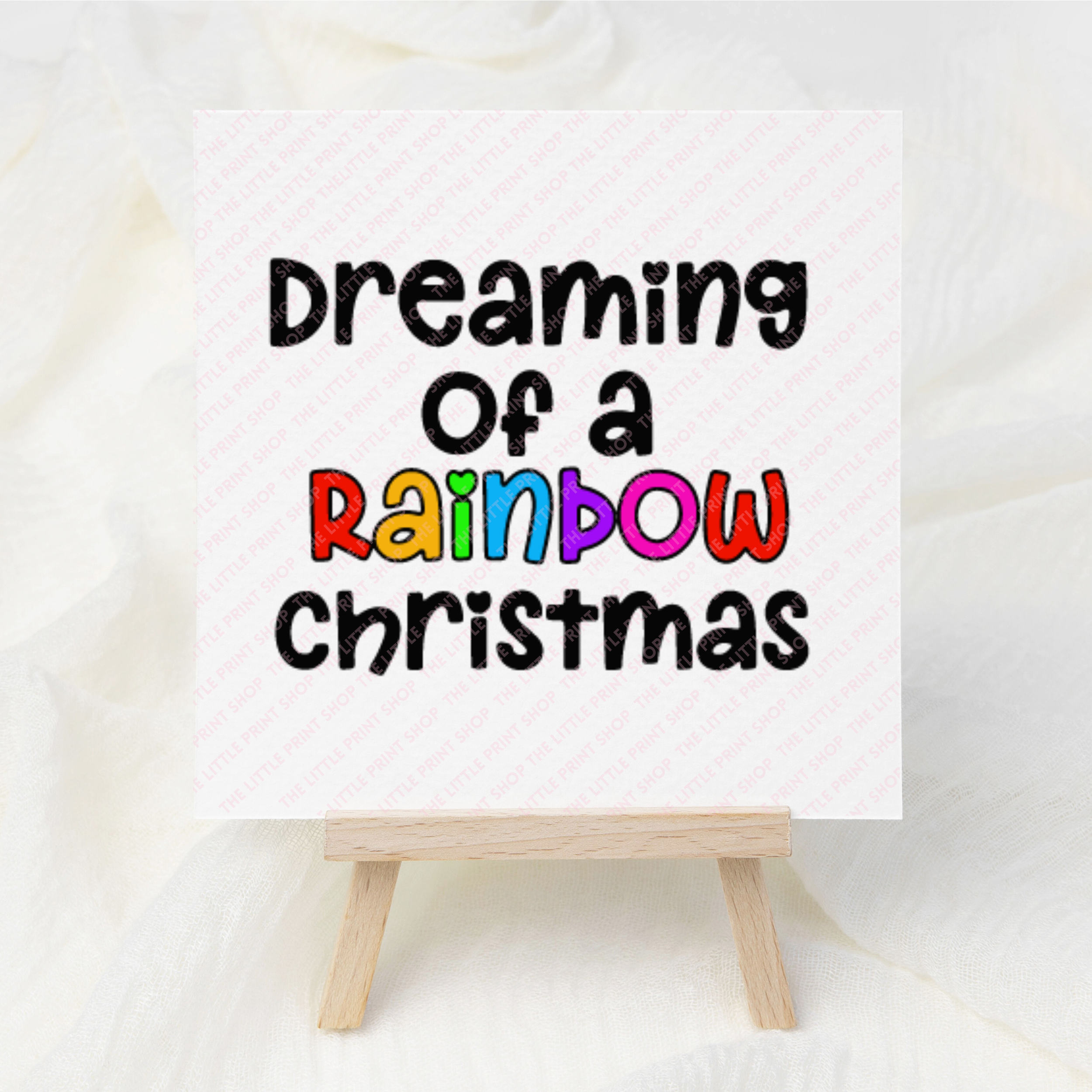 Rainbow Christmas - UV DTF 3 inch Decal – Little Print Shop