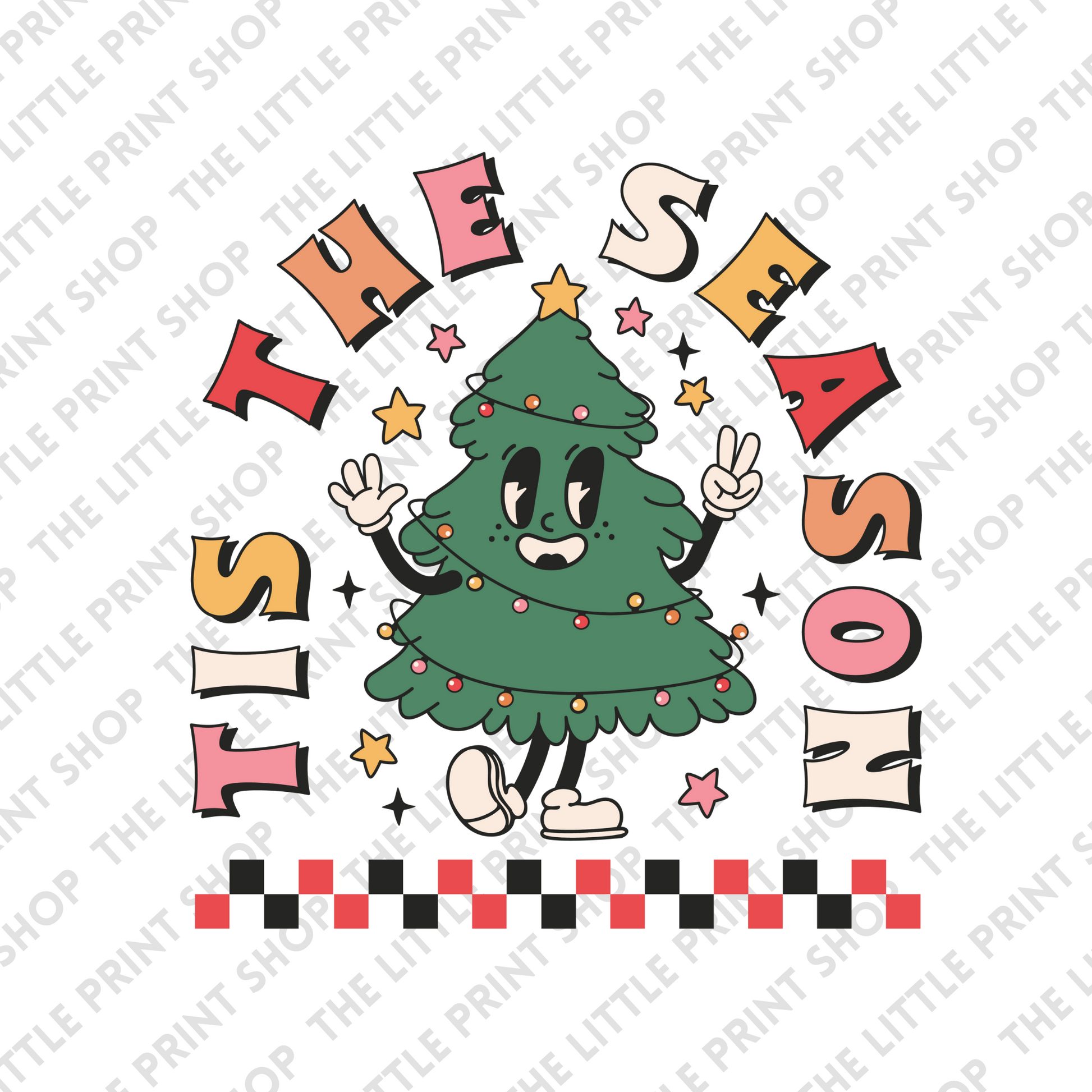 Tis The Season - UV DTF 3.5 inch Decal – Little Print Shop
