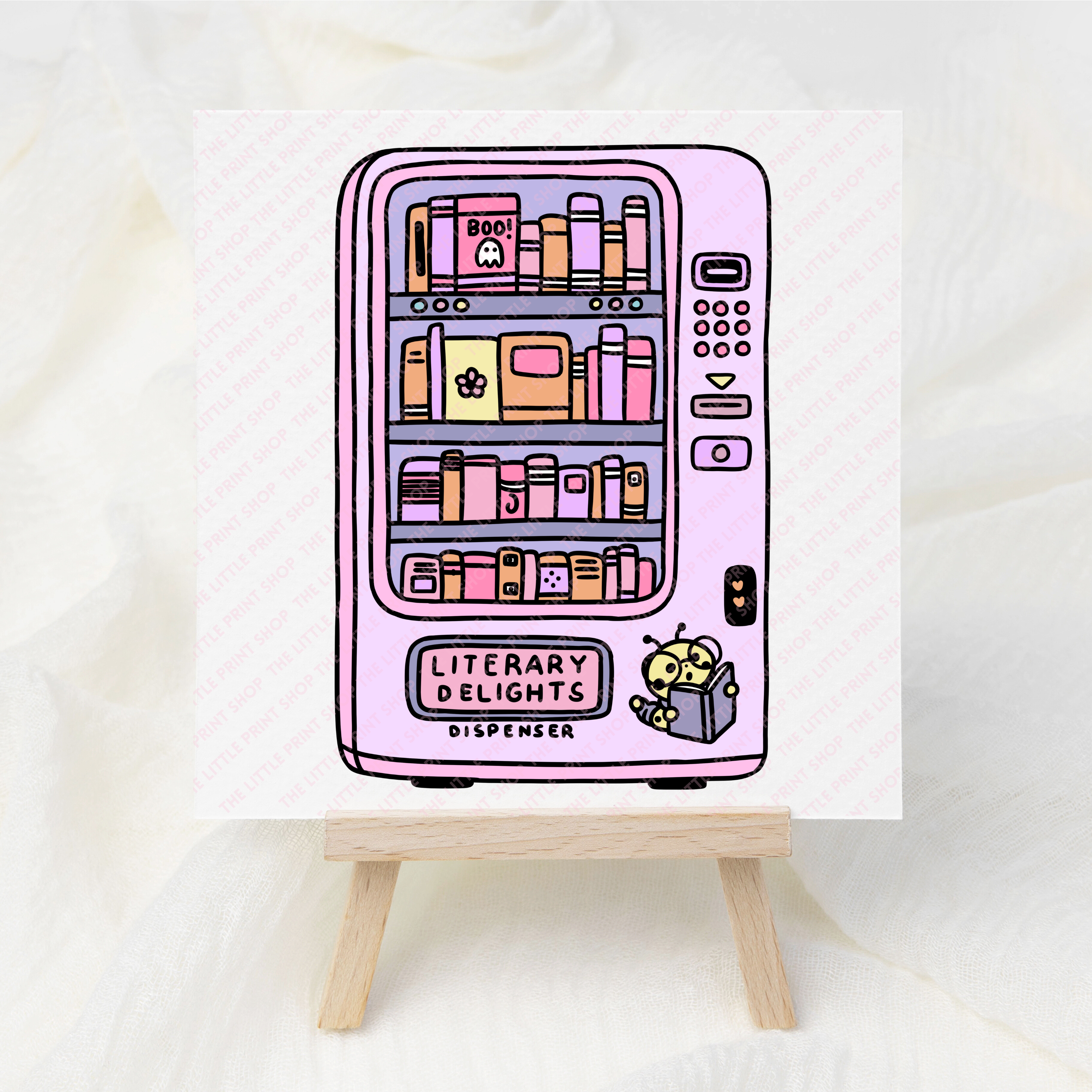 Book Vending Machine - UV DTF 3 inch Decals – Little Print Shop