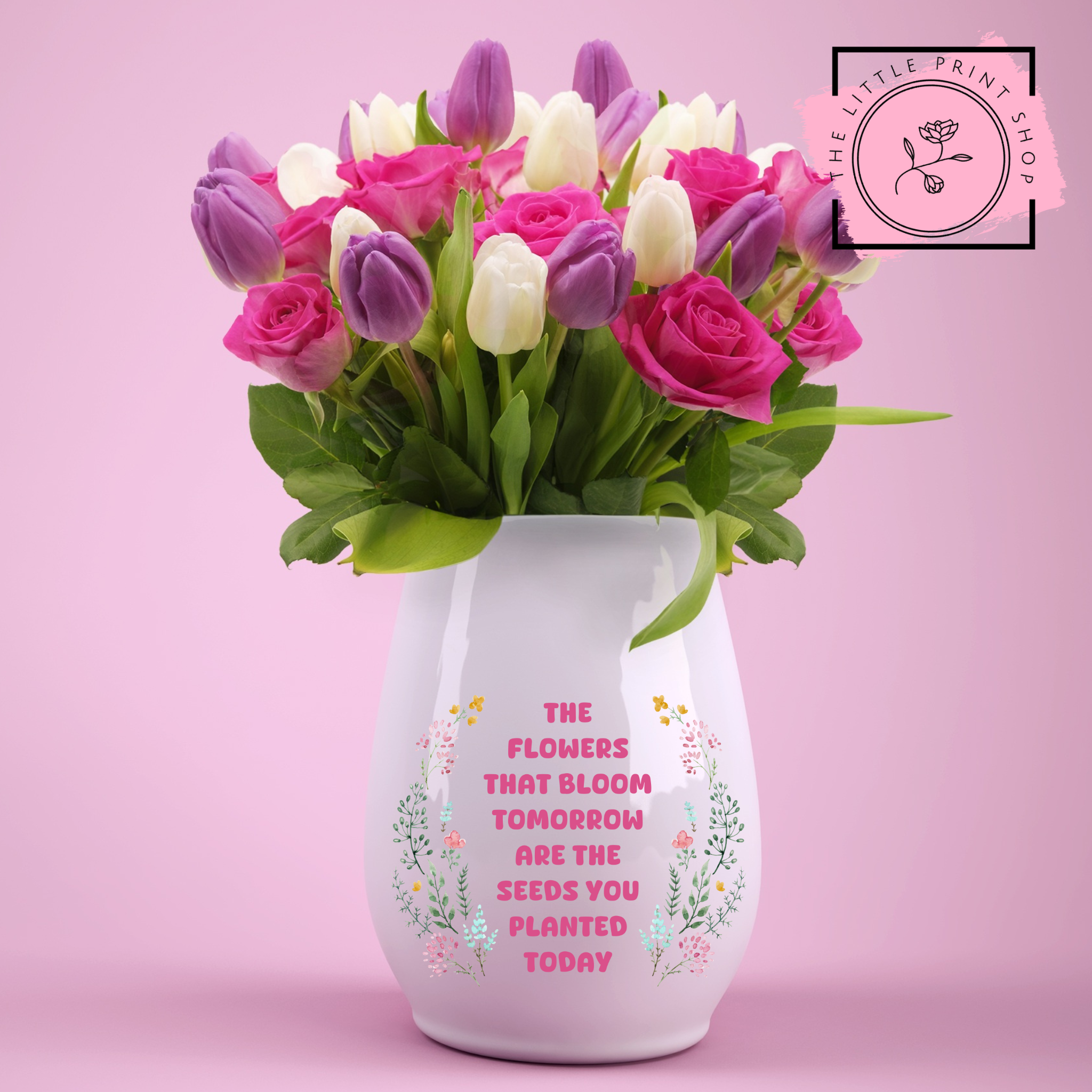 Flowers That Bloom - UV DTF 4 inch Decals – Little Print Shop