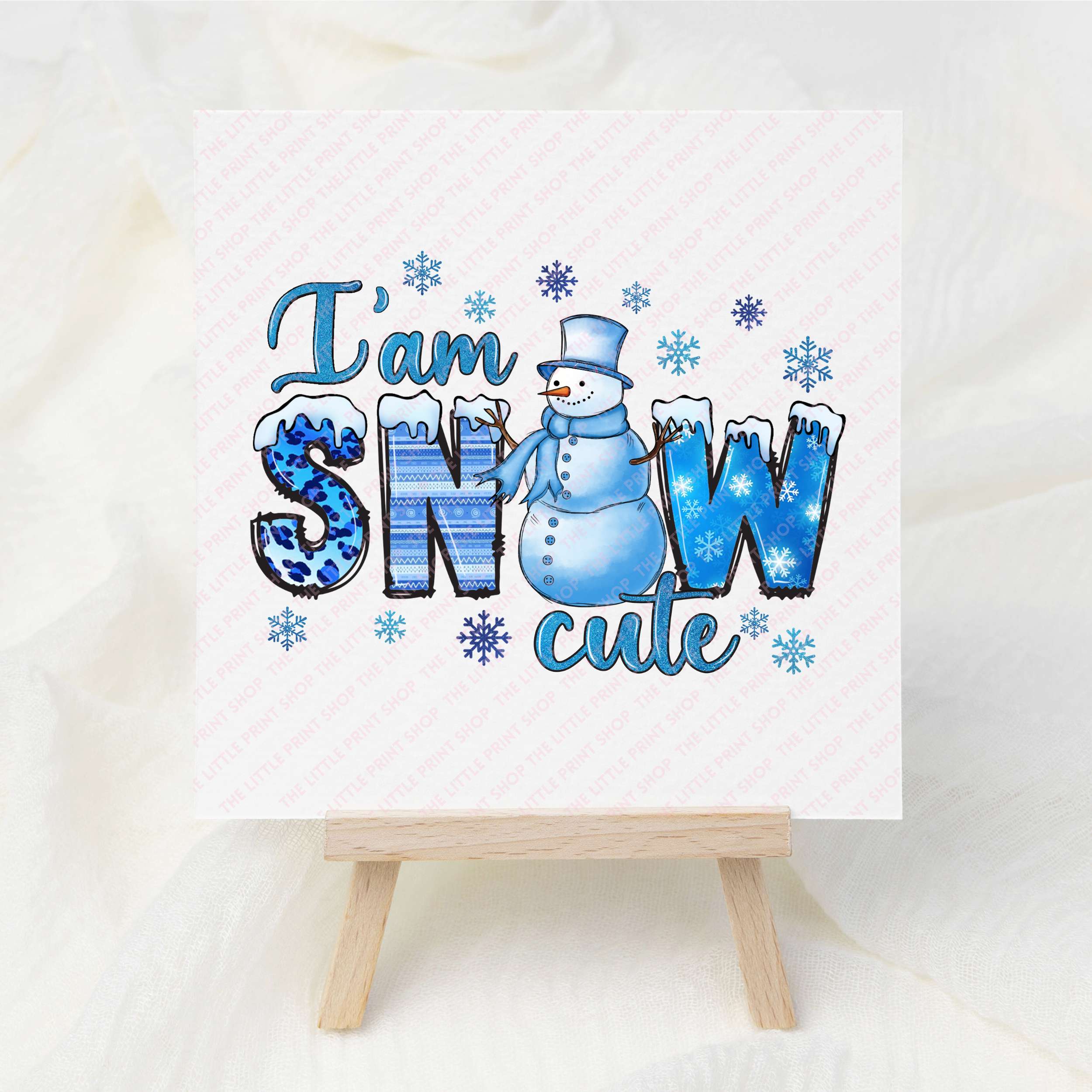 I Am Snow Cute - UV DTF 3 inch Decal – Little Print Shop