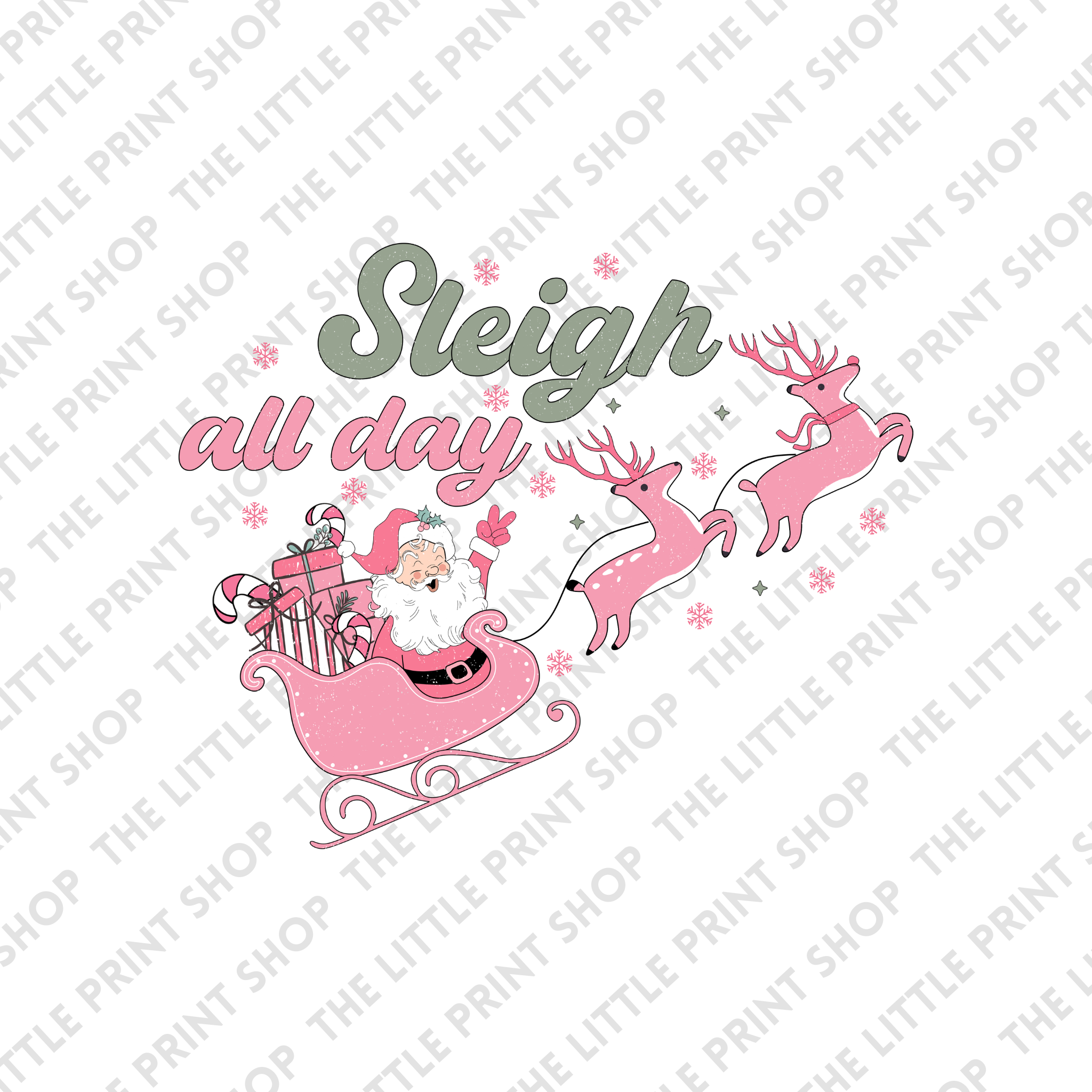 Sleigh - UV DTF 4 inch Decal – Little Print Shop