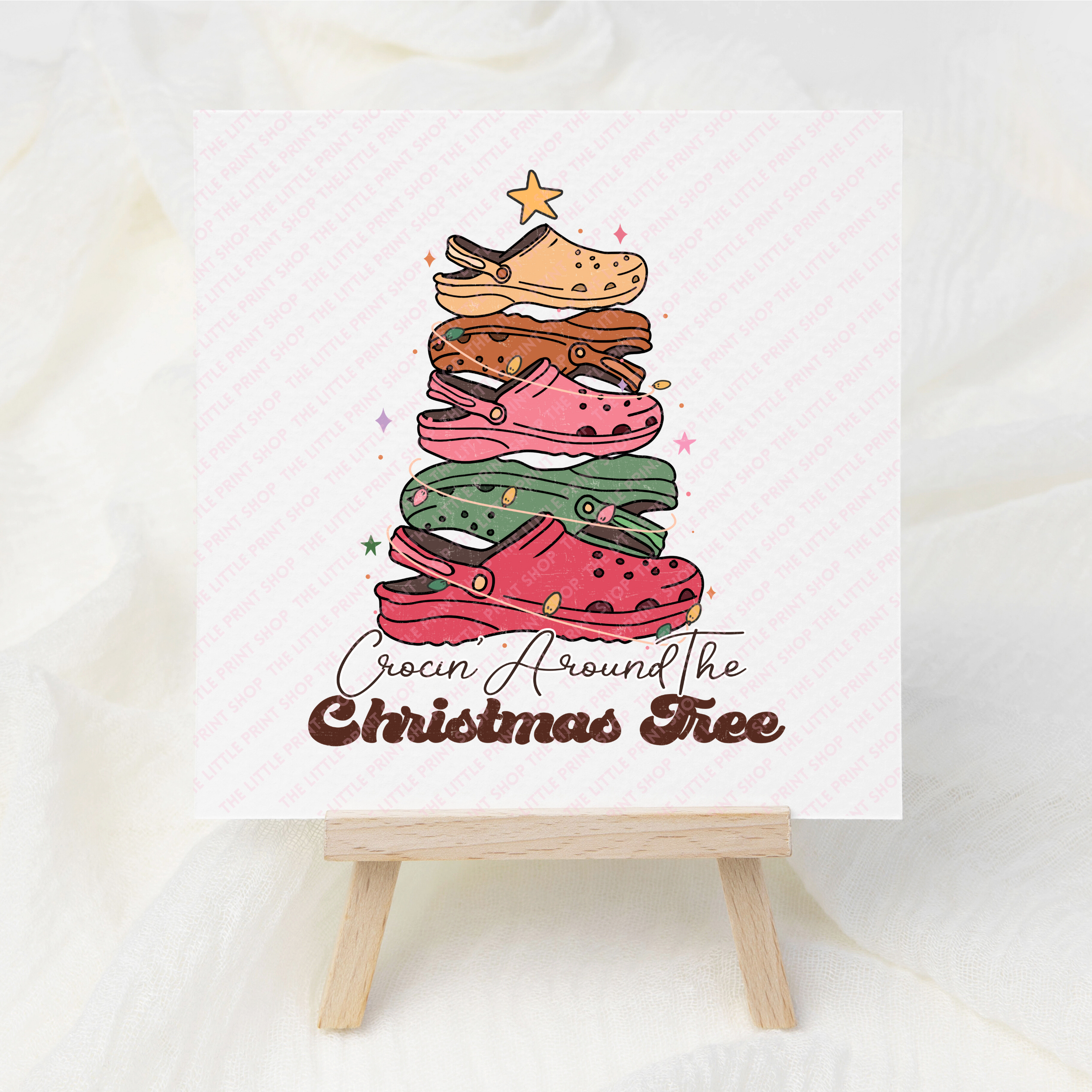 Croc Christmas Tree - UV DTF 3 Inch Decal – Little Print Shop