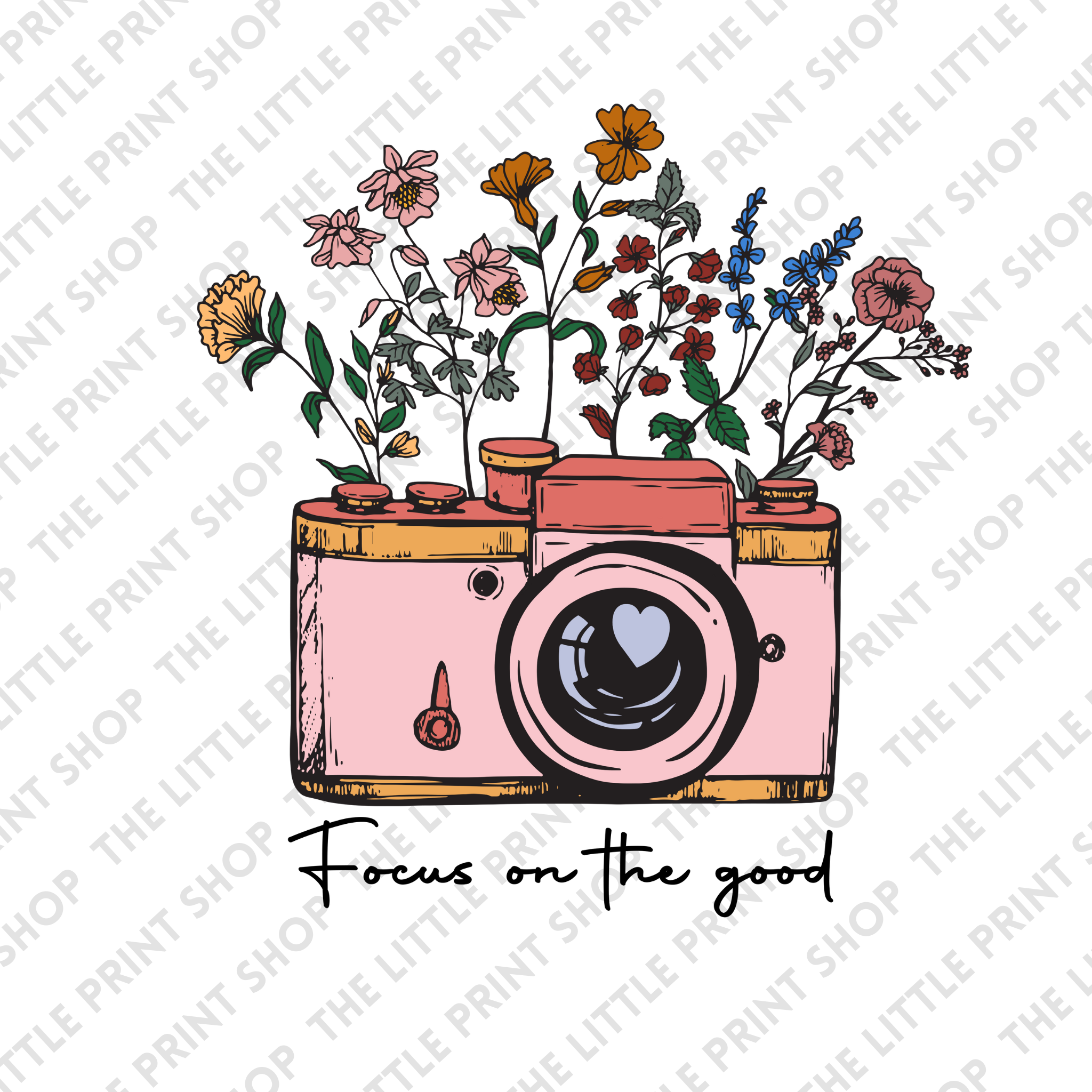 Focus On The Good Slogan - UV DTF 3 inch Decal – Little Print Shop