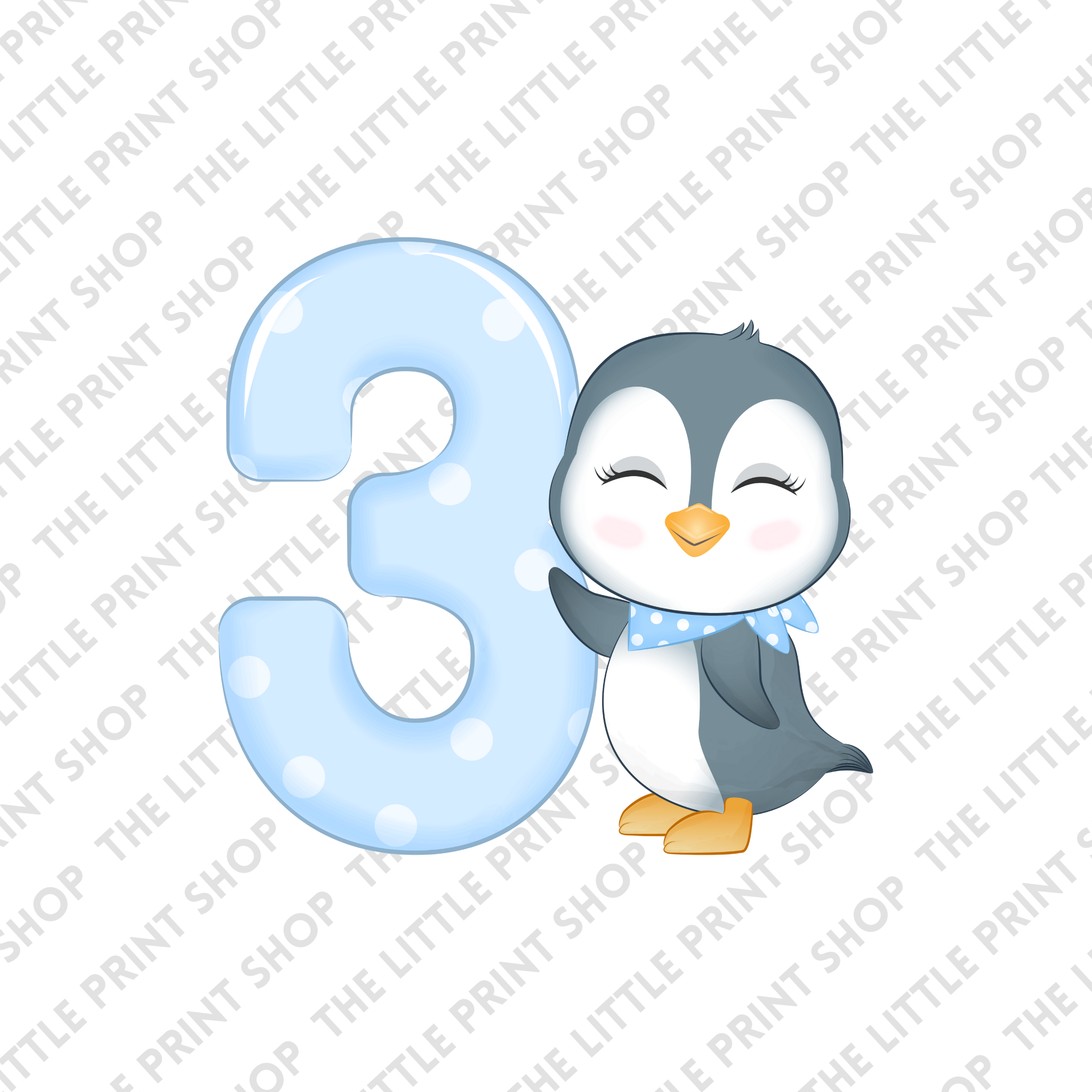 Birthday Penguin - 3 - UV DTF 3 inch Decal – Little Print Shop
