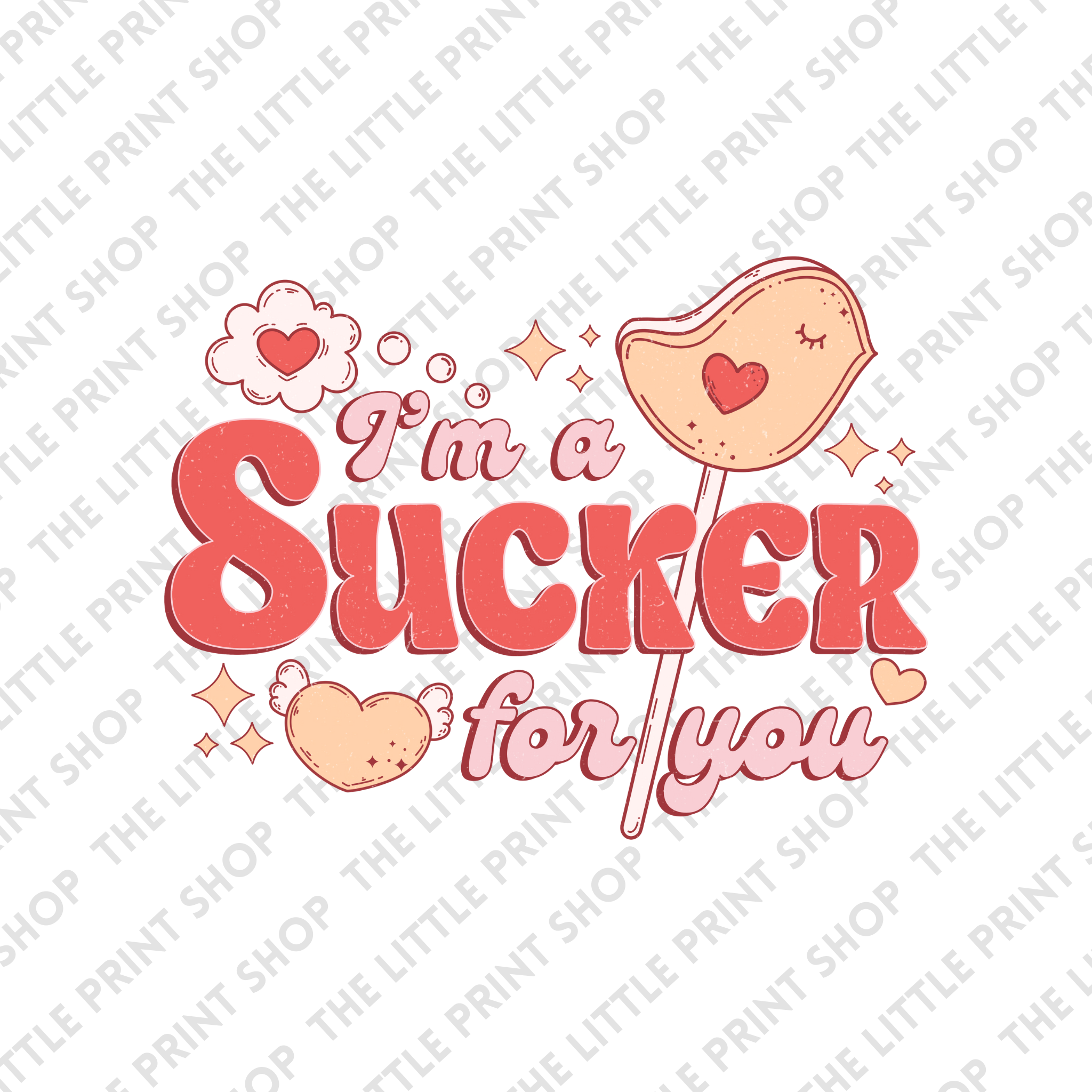 Sucker For You - UV DTF 3 inch Decals – Little Print Shop