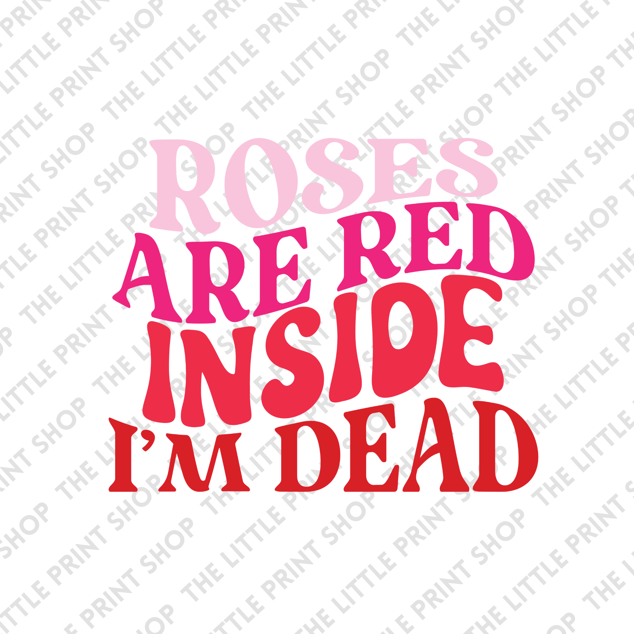 Roses Are Red - UV DTF 3 inch Decals – Little Print Shop