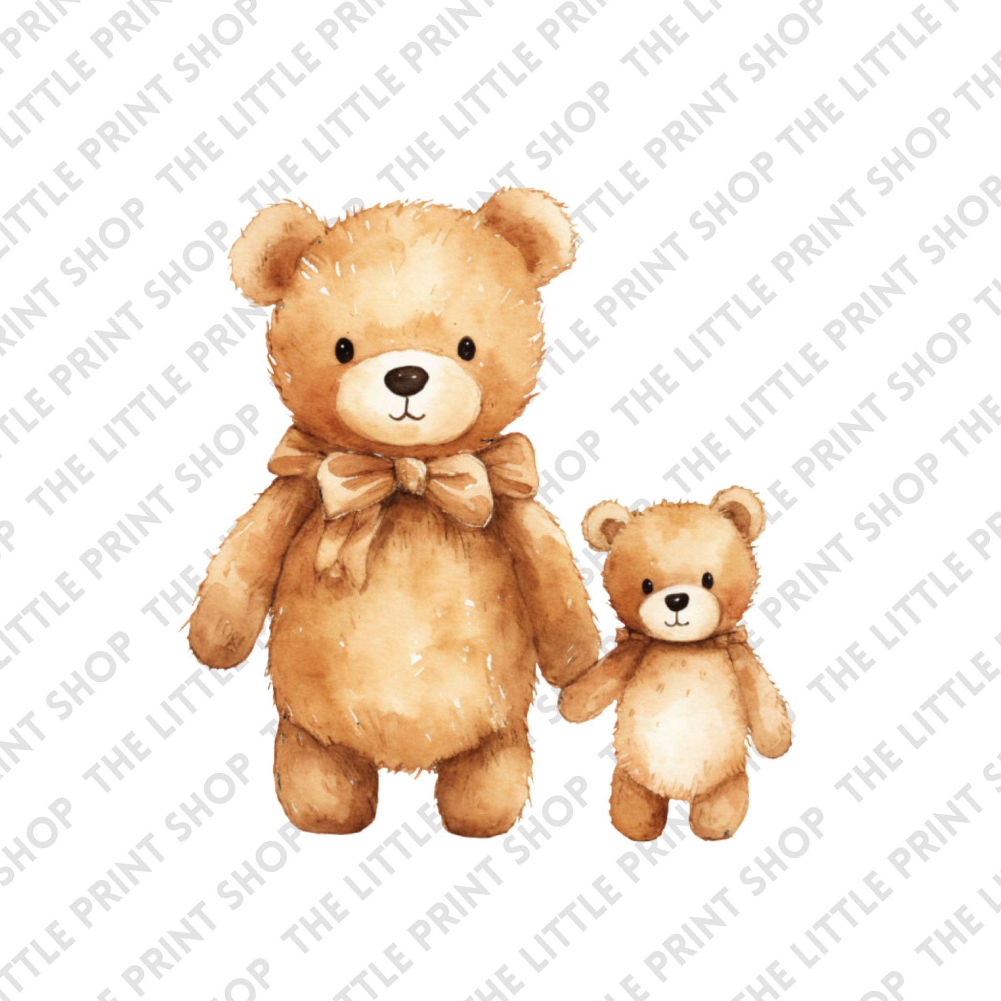 Brown Bear Duo - UV DTF 3 inch Decals – Little Print Shop