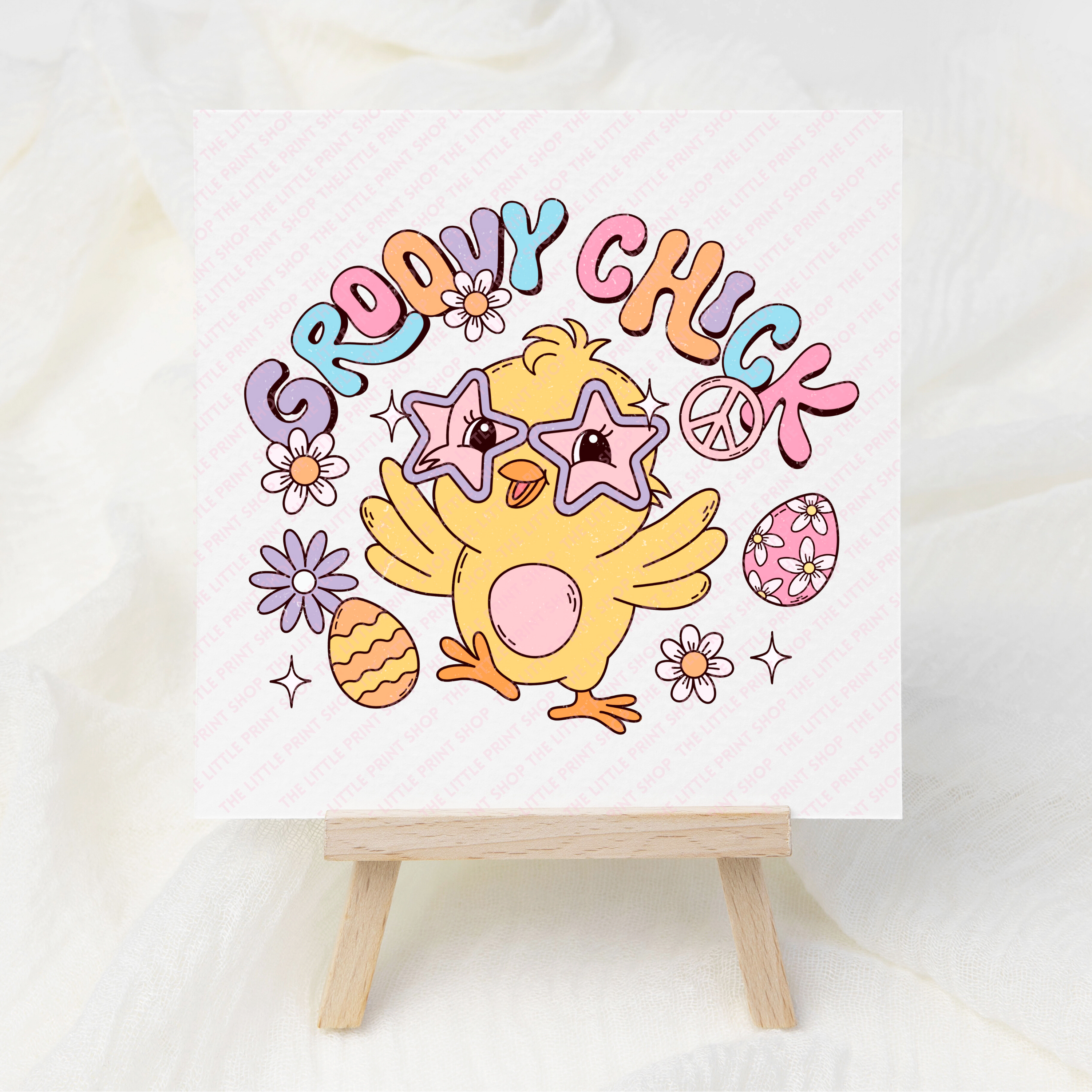 Groovy Chick - UV DTF 3 inch Decals – Little Print Shop