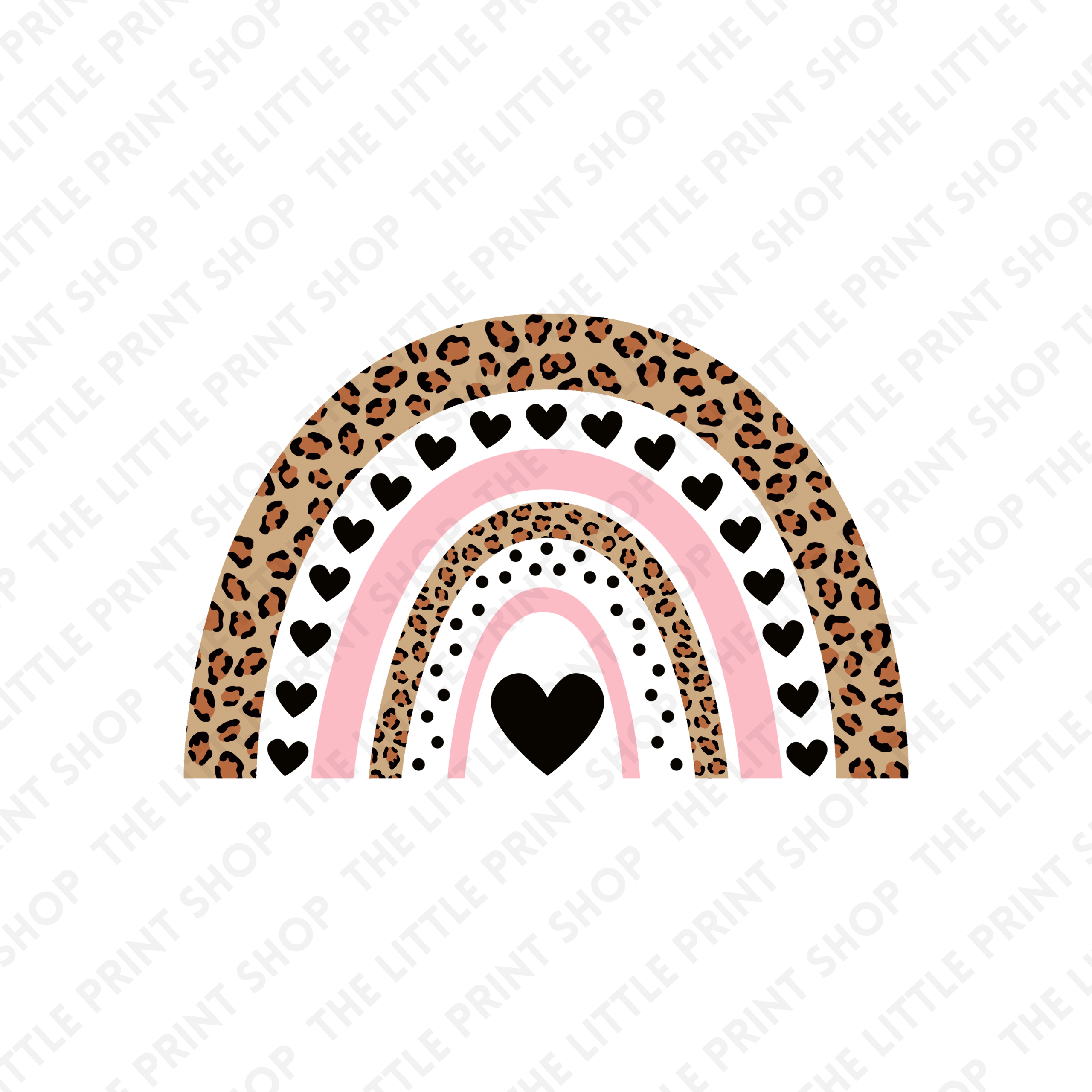 Leopard Print Rainbow - UV DTF 3 inch Decals – Little Print Shop