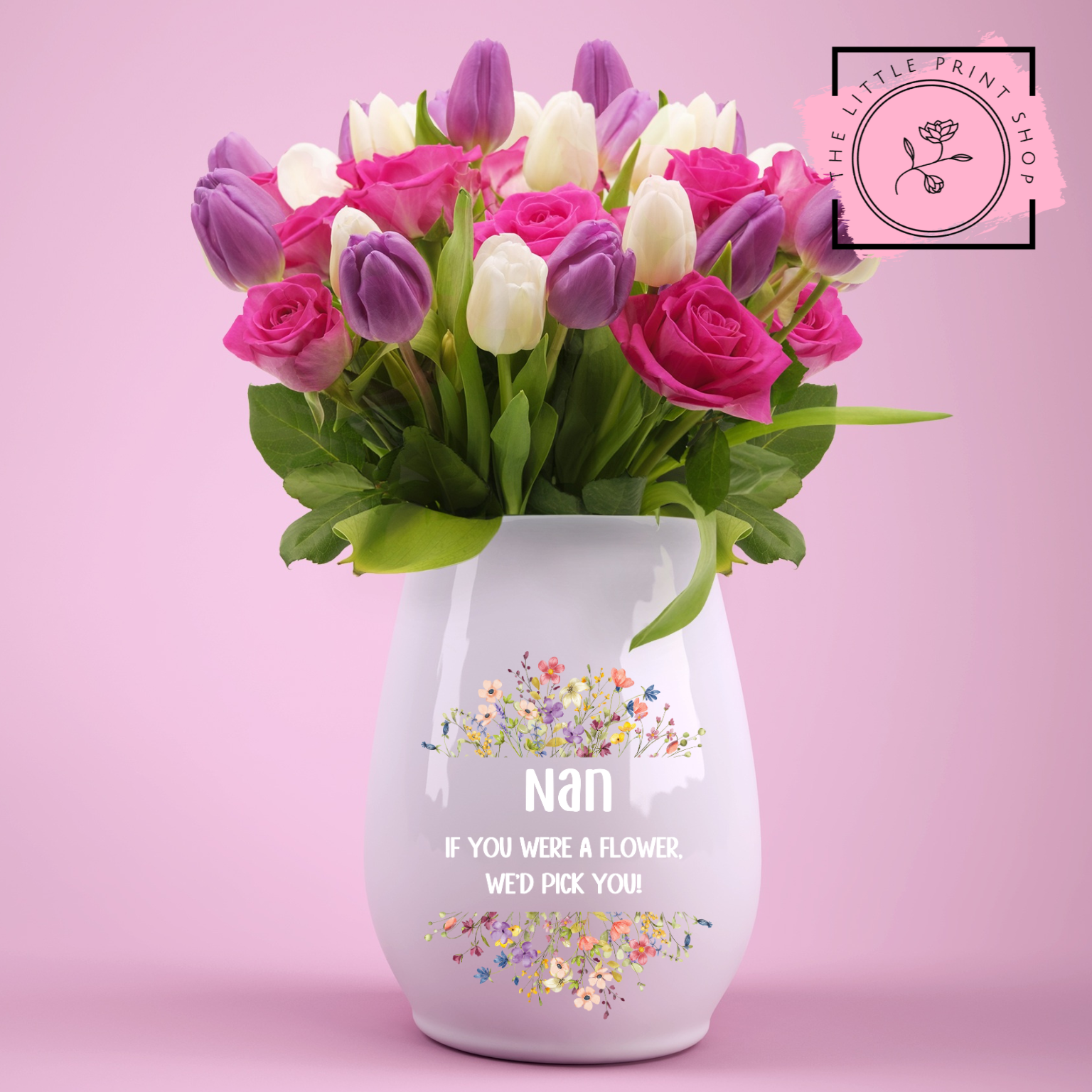 If You Were A Flower - Nan - UV DTF 4 inch Decals – Little Print Shop