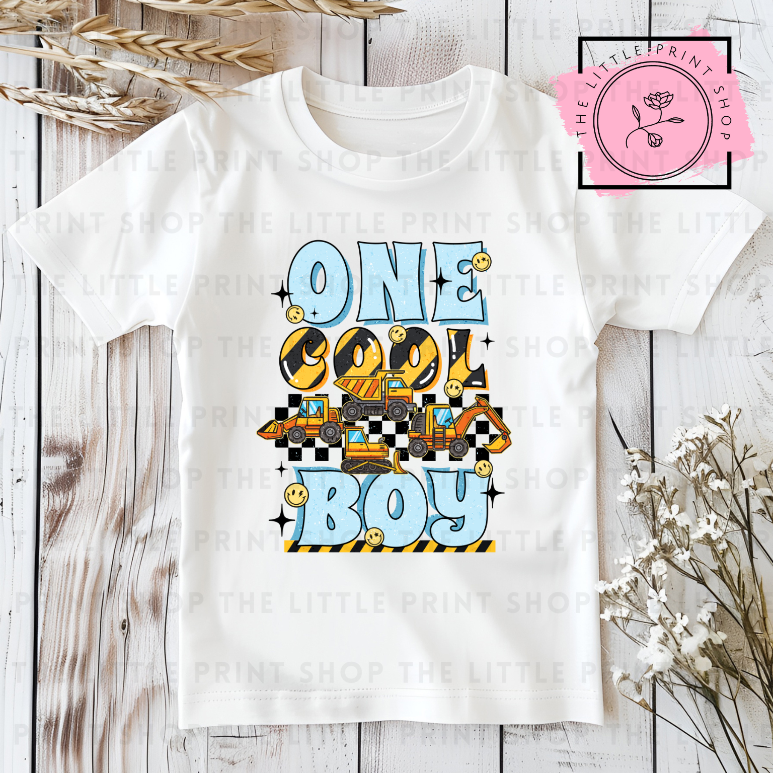 One Cool Boy Square - DTF Transfer Decal – Little Print Shop