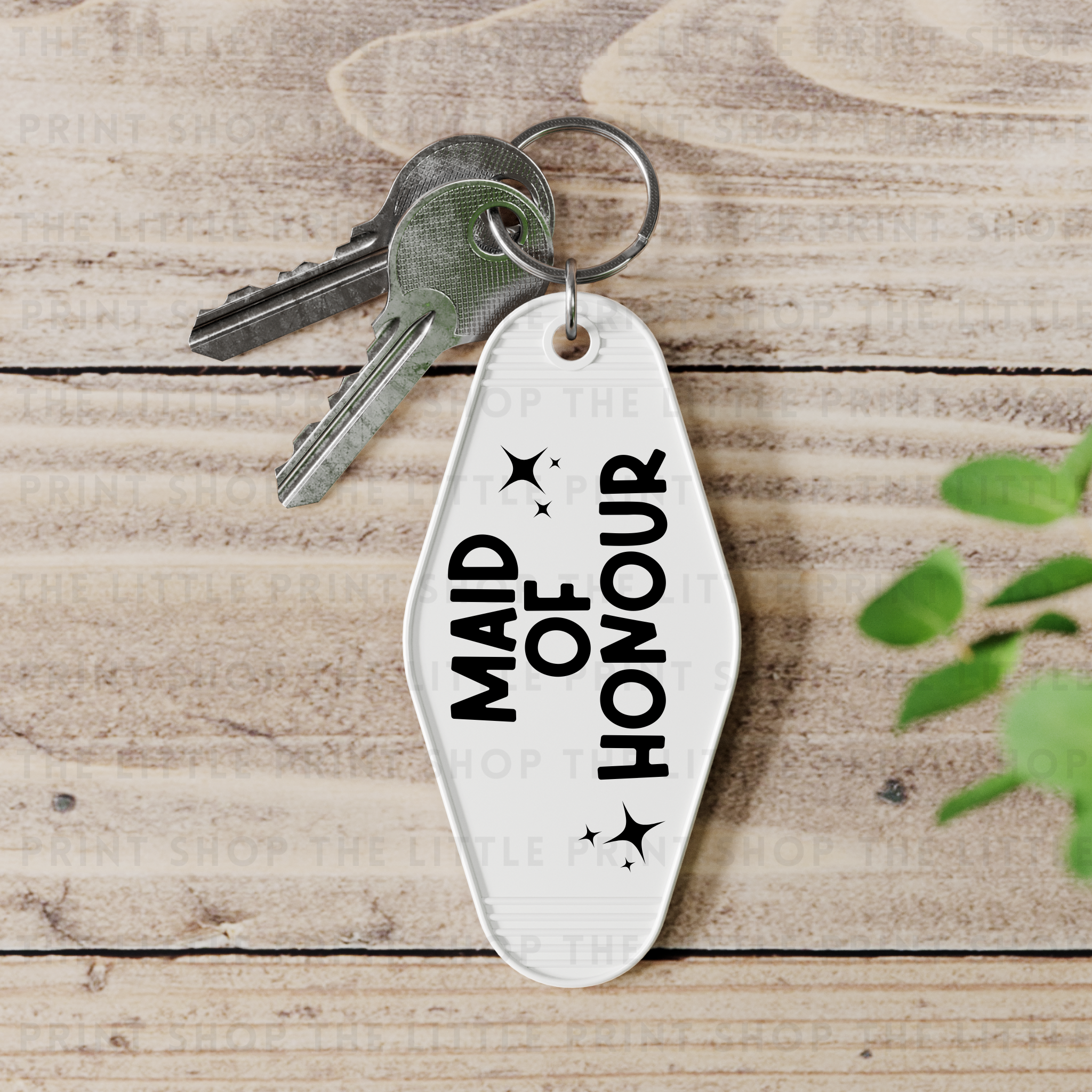 Maid Of Honour - UV DTF Motel Keyring Decal – Little Print Shop