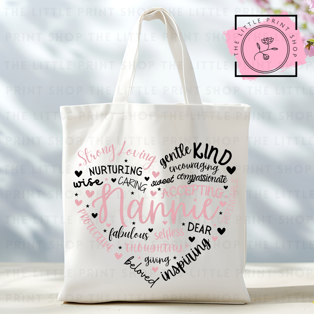 Nannie - Tote Bag DTF Transfer – Little Print Shop